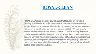 ROYAL CLEAN SERVICES. | PPTX
