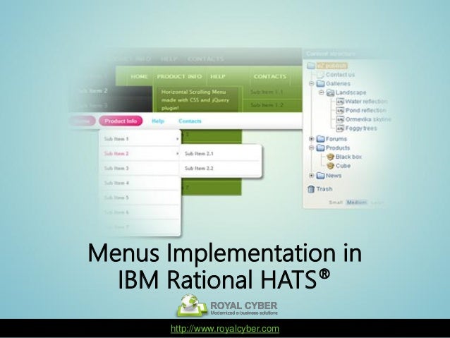 Menus Implementation with IBM Rational HATS