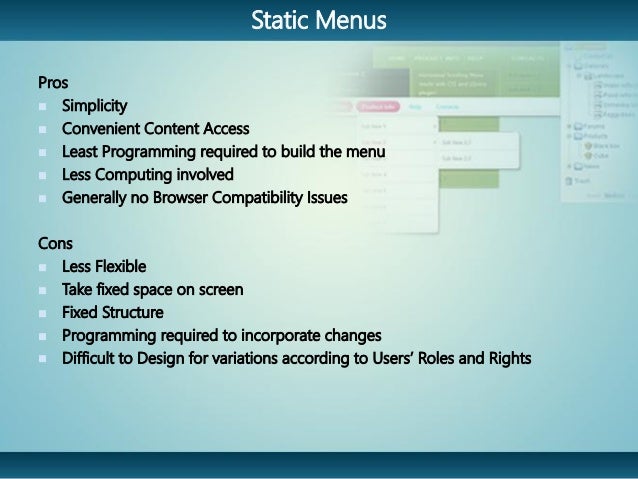 Menus Implementation with IBM Rational HATS