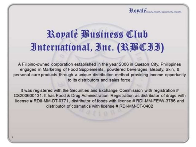 Royale business presentation | PPT