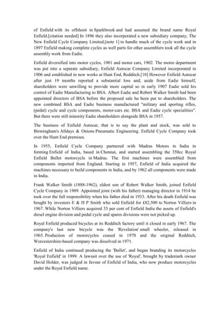Royal Enfield project | PDF