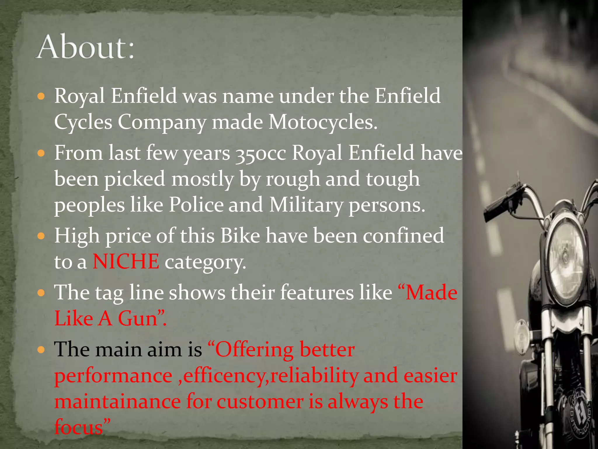 Royal enfield by abhimanyu | PPTX