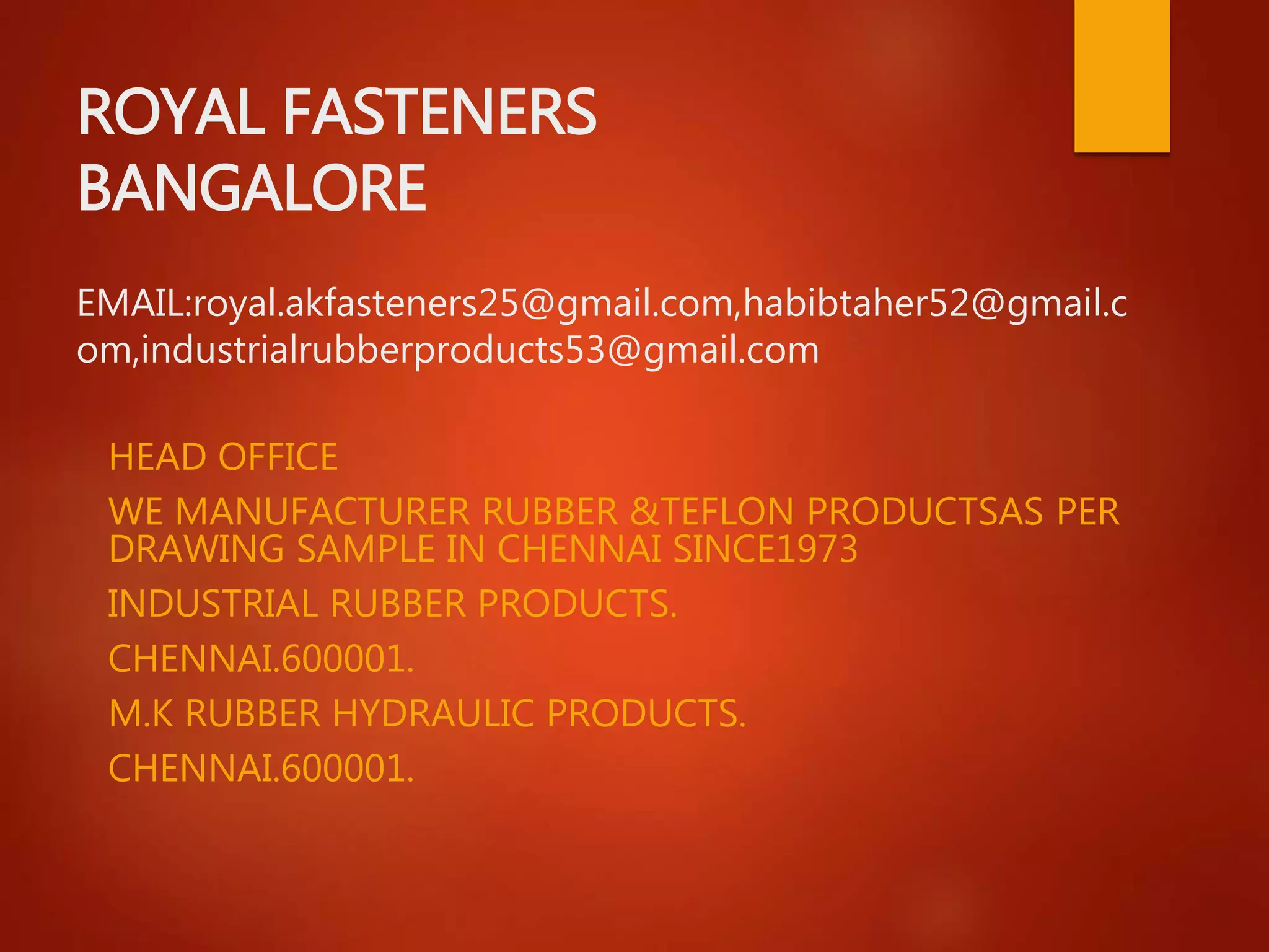 ROYAL FASTENERS | PPTX