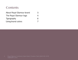 Royal Glam Style Guide PDF | PPT