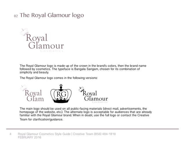 Royal Glam Style Guide PDF | PPT