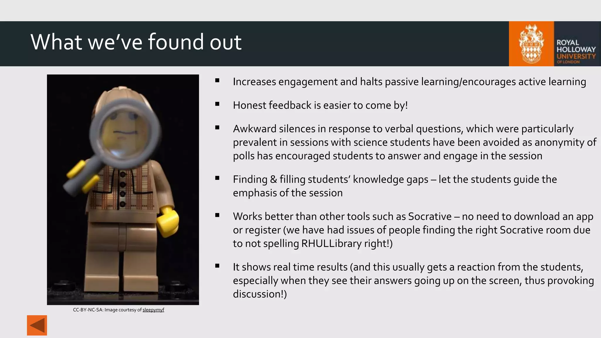 Using Mentimeter to gauge and engage science students in information skills - Workman & Sleeman ...