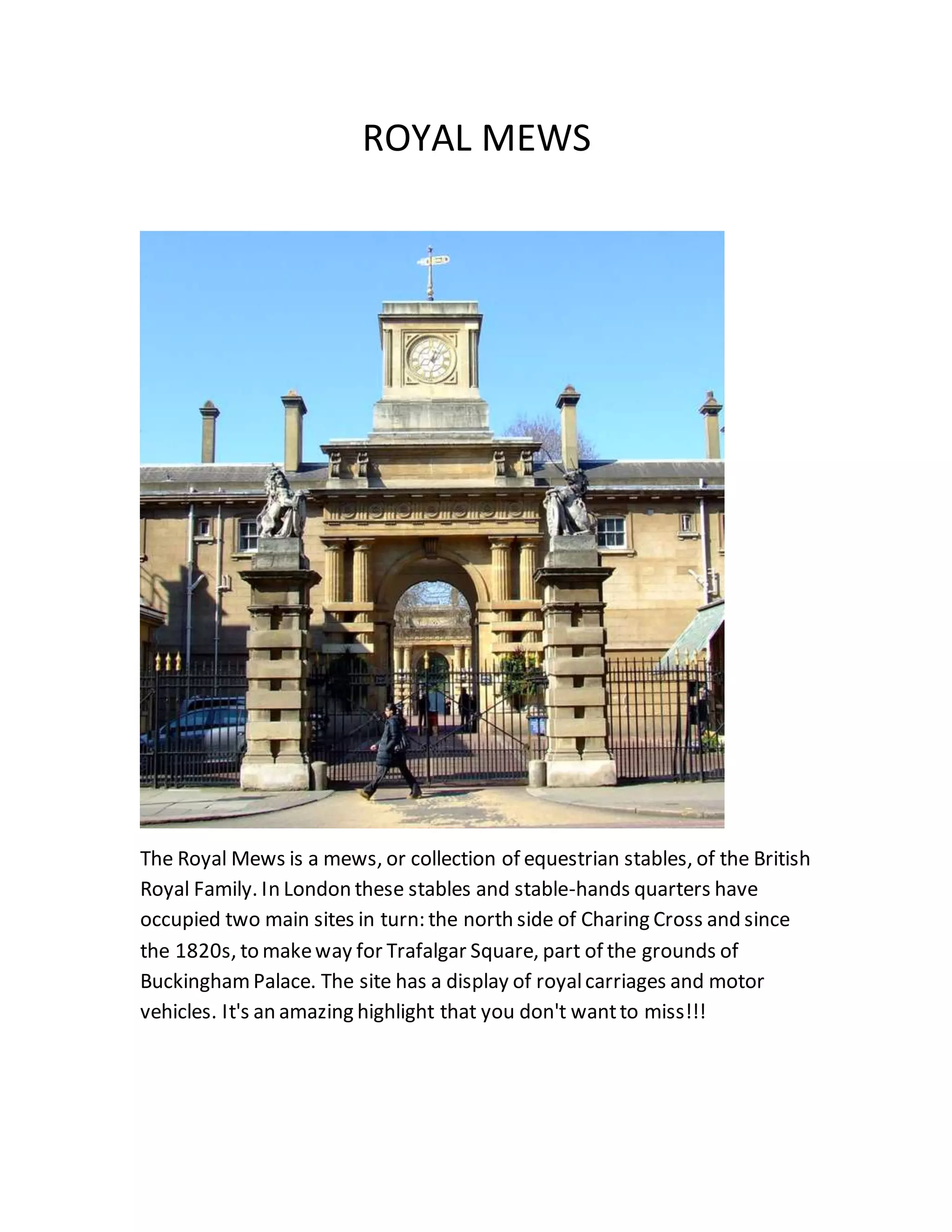 Royal Mews | DOC