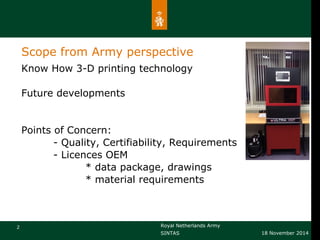 141118 Royal Netherlands Army contributions and benefits | PPT
