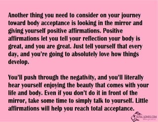 9 Ways You Can Begin To Turn Negative Body Image Into Total Acceptance ...