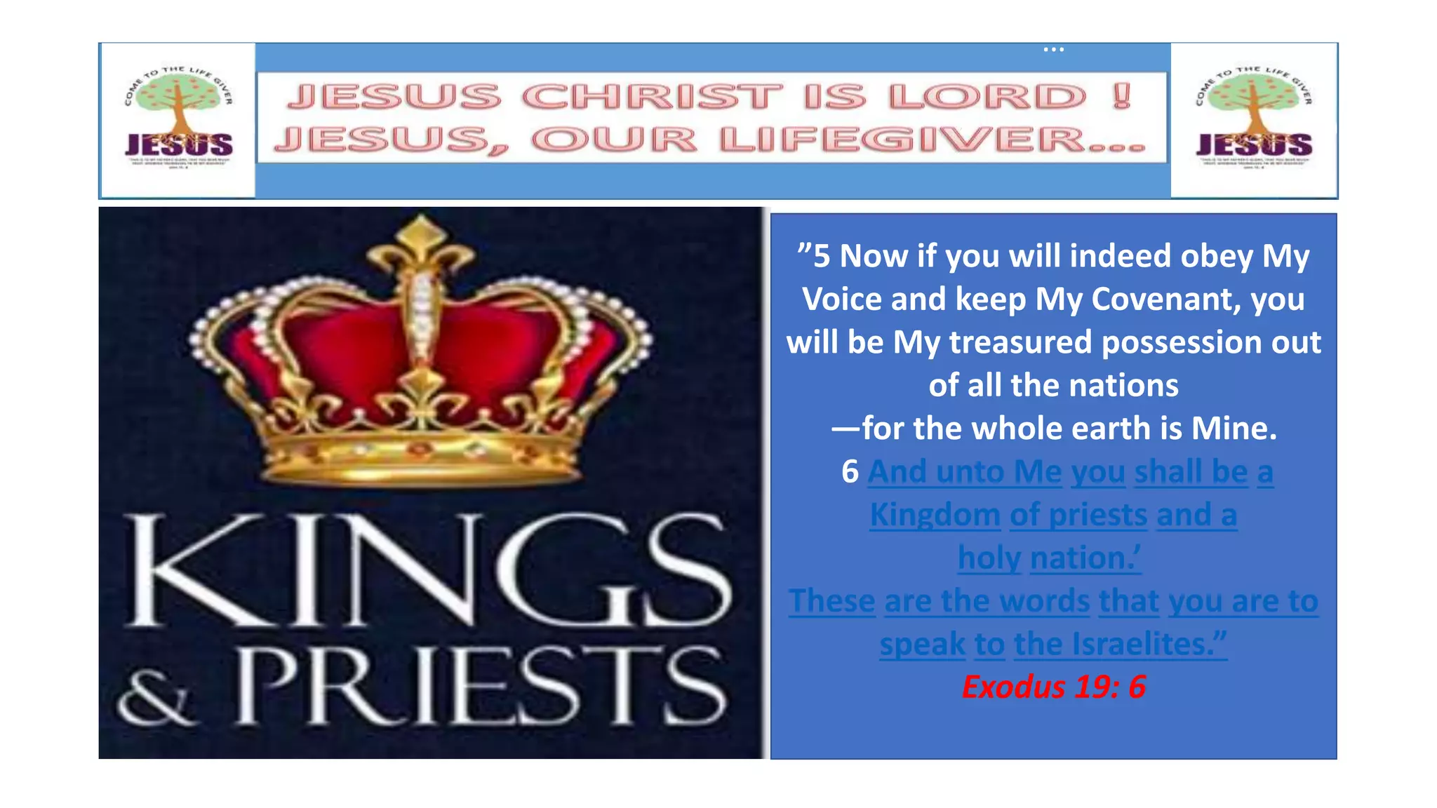 WE ARE A ROYAL PRIESTHOOD IN CHRIST JESUS | PPTX