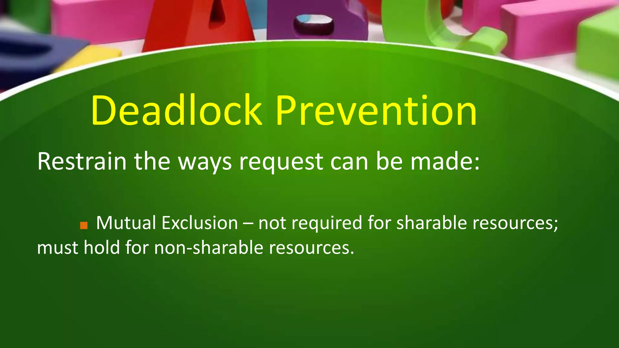 Deadlock in Operating System | PPTX