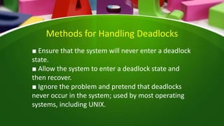 Deadlock in Operating System | PPTX