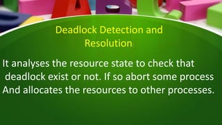 Deadlock in Operating System | PPTX