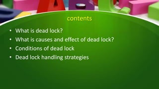 Deadlock in Operating System | PPTX