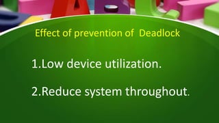 Deadlock in Operating System | PPTX