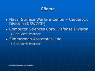 Royal technologies, llc general overview presentation | PPTX