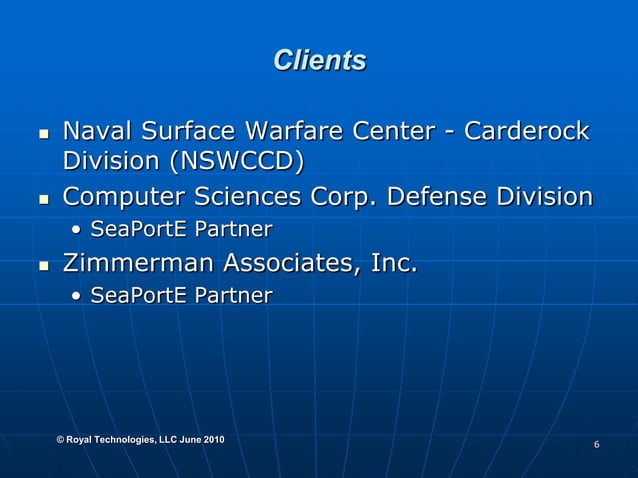 Royal technologies, llc general overview presentation | PPTX