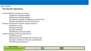 Introduction to Royalty, Basics and Accounting Entries | PPTX