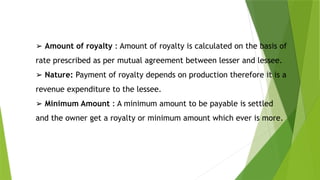 ROYALTY - CHARACTERISTICS,TYPES AND TERMS.pptx