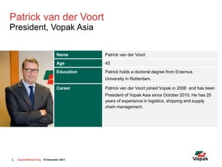 Royal Vopak - Capital Markets Day 2013 - Patrick Van Der Voort | PPT