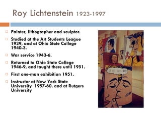 Roy Lichtenstein | PPT