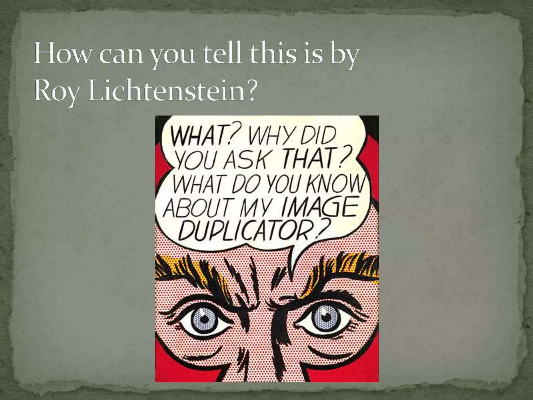 Roy lichtenstein | PPT