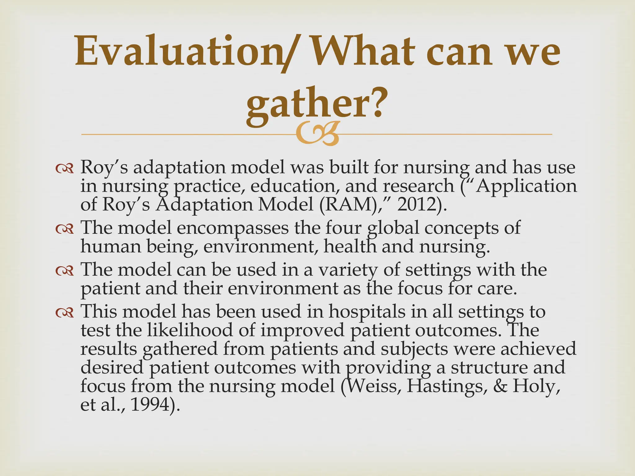 Roy model of nursing.tnURSING tHEORYpptx | PPT