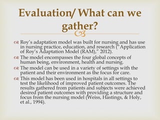 Roy model of nursing.tnURSING tHEORYpptx | PPT