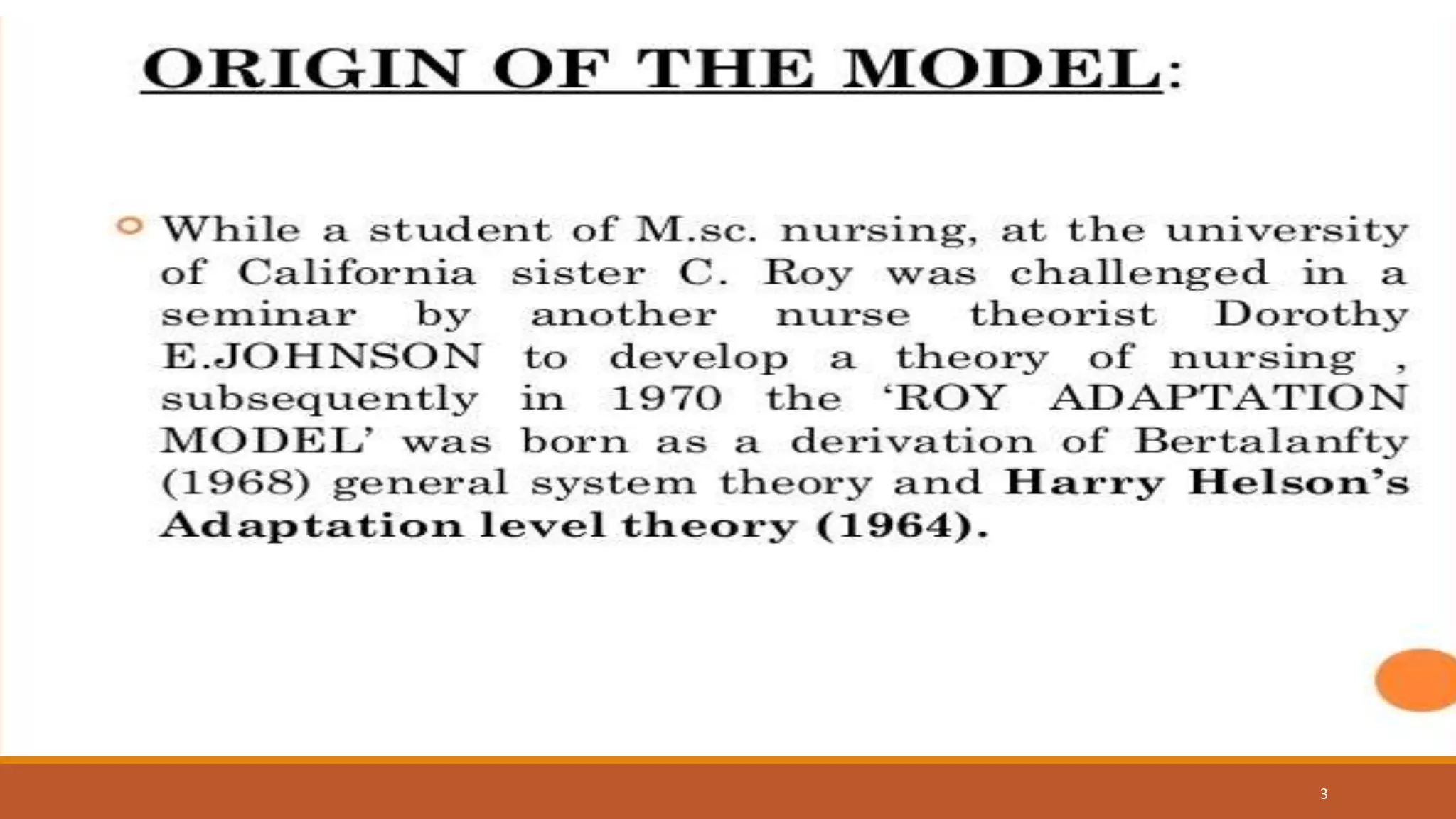 Roy nursing theory | PPTX