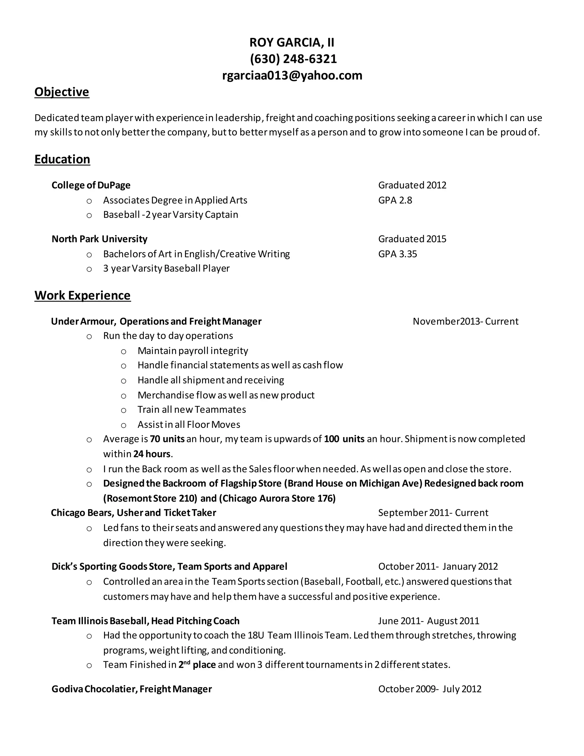 Roy Resume | PDF