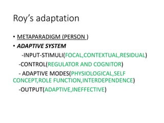 Roys adaptation theory | PPTX