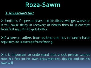 Basics of Roza- Fast- Sawm | PPTX