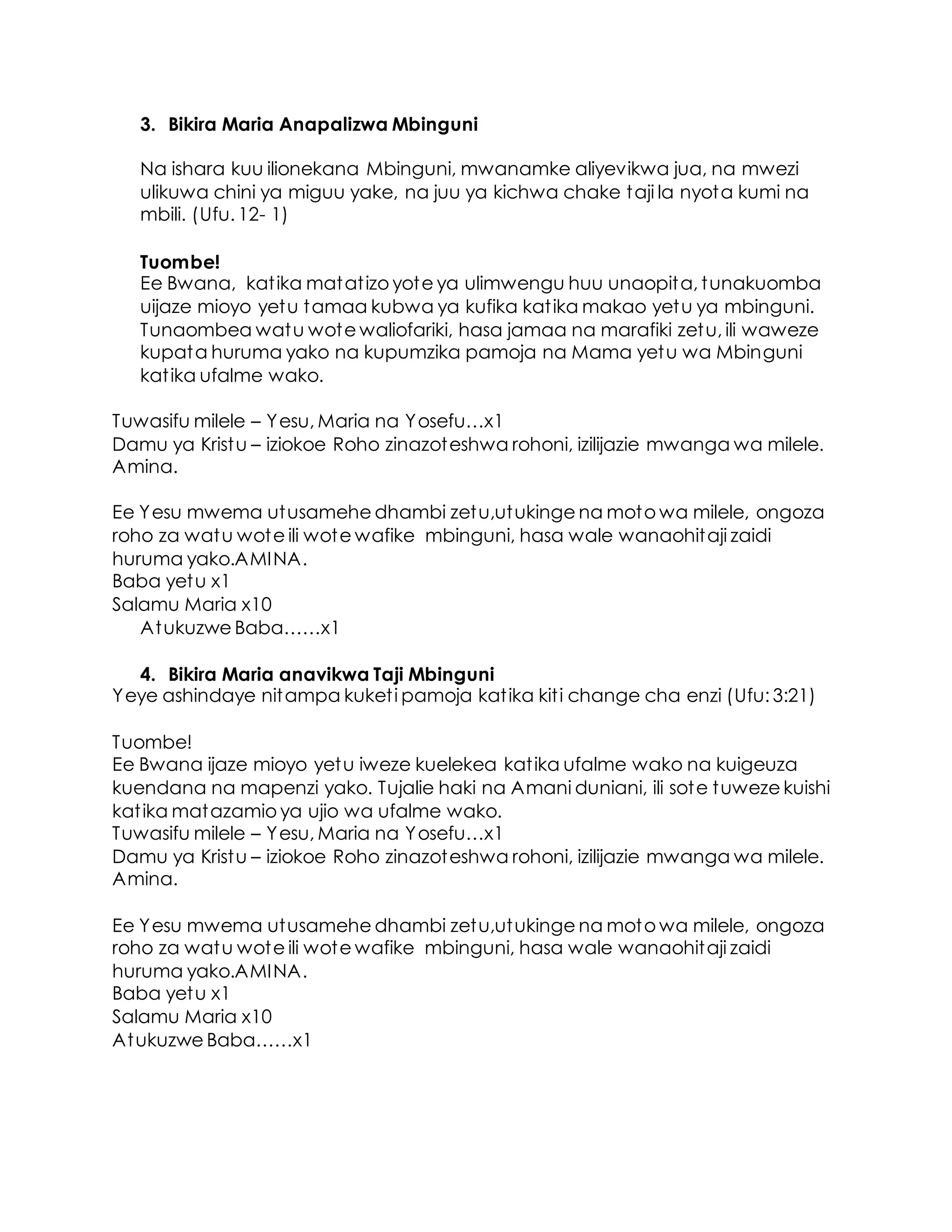 Rozari takatifu | DOCX