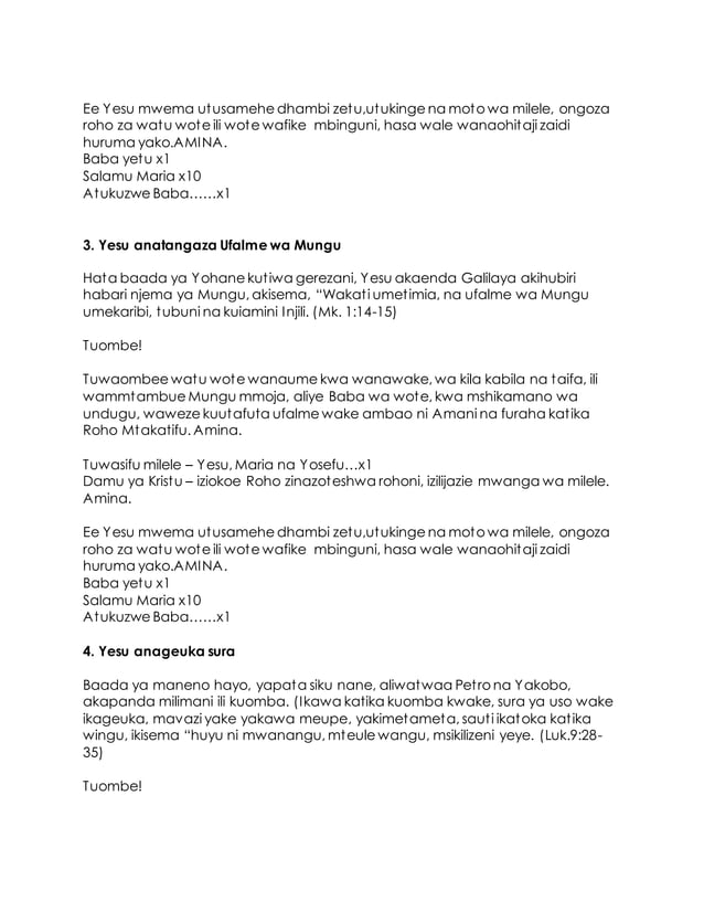 Rozari takatifu | DOCX