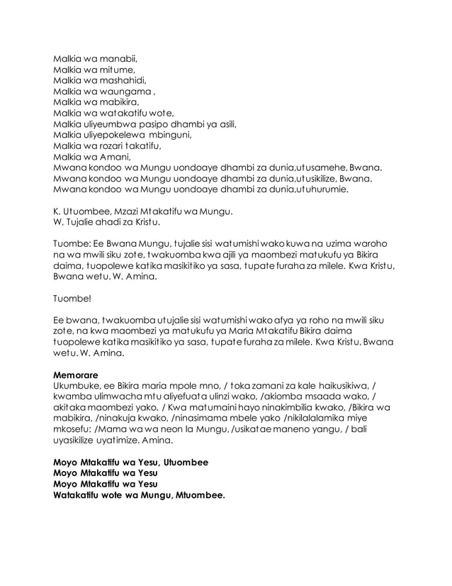 Rozari takatifu | DOCX