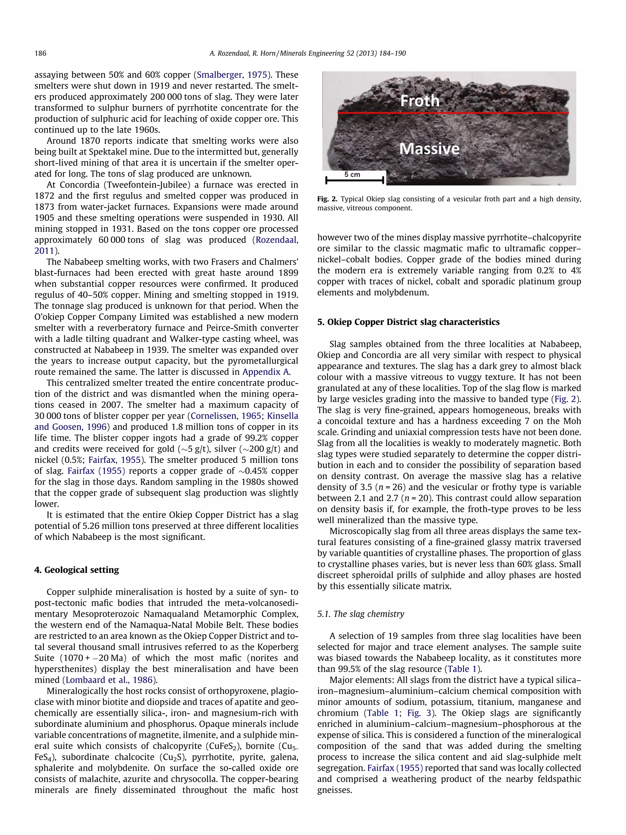 Study of Historical o'Okiep Copper Slag | PDF
