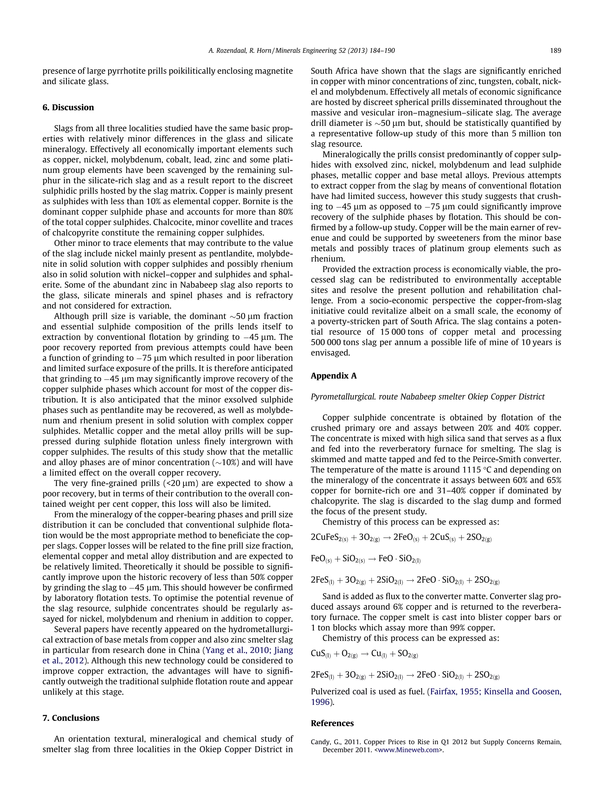 Study of Historical o'Okiep Copper Slag | PDF