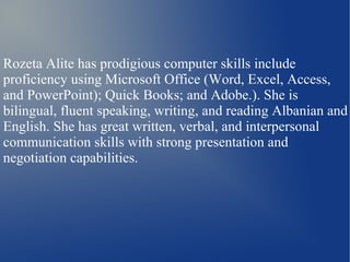 Rozeta alite chicago | PPT | Business | Business and Finance