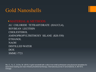 gold nanoshells | PPT
