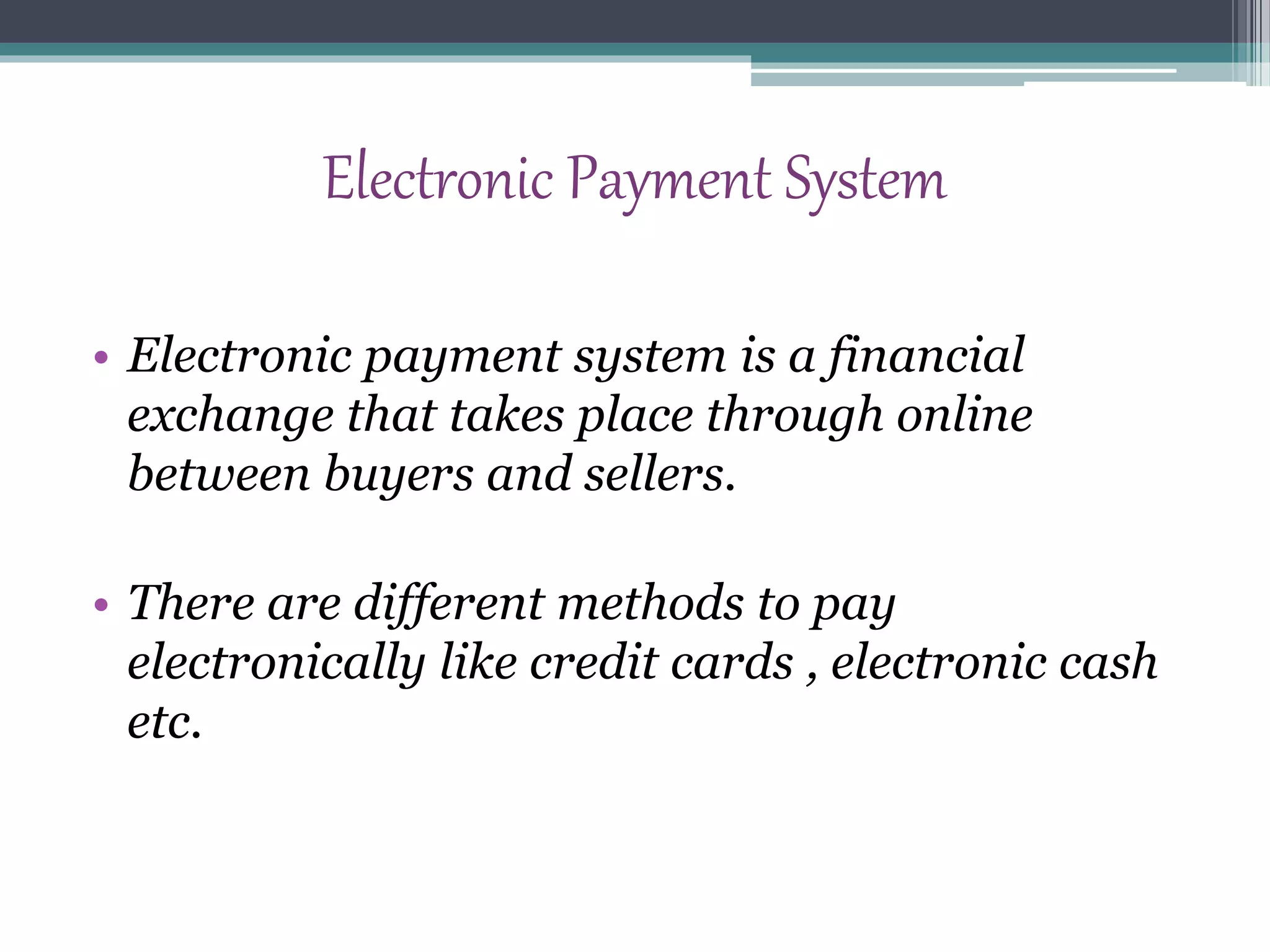 types of e-payment | PPTX
