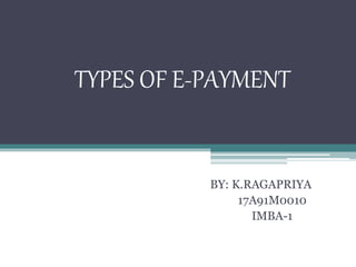 types of e-payment | PPT