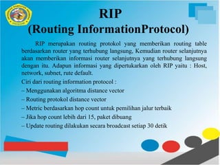 Routing Protocol | PPTX
