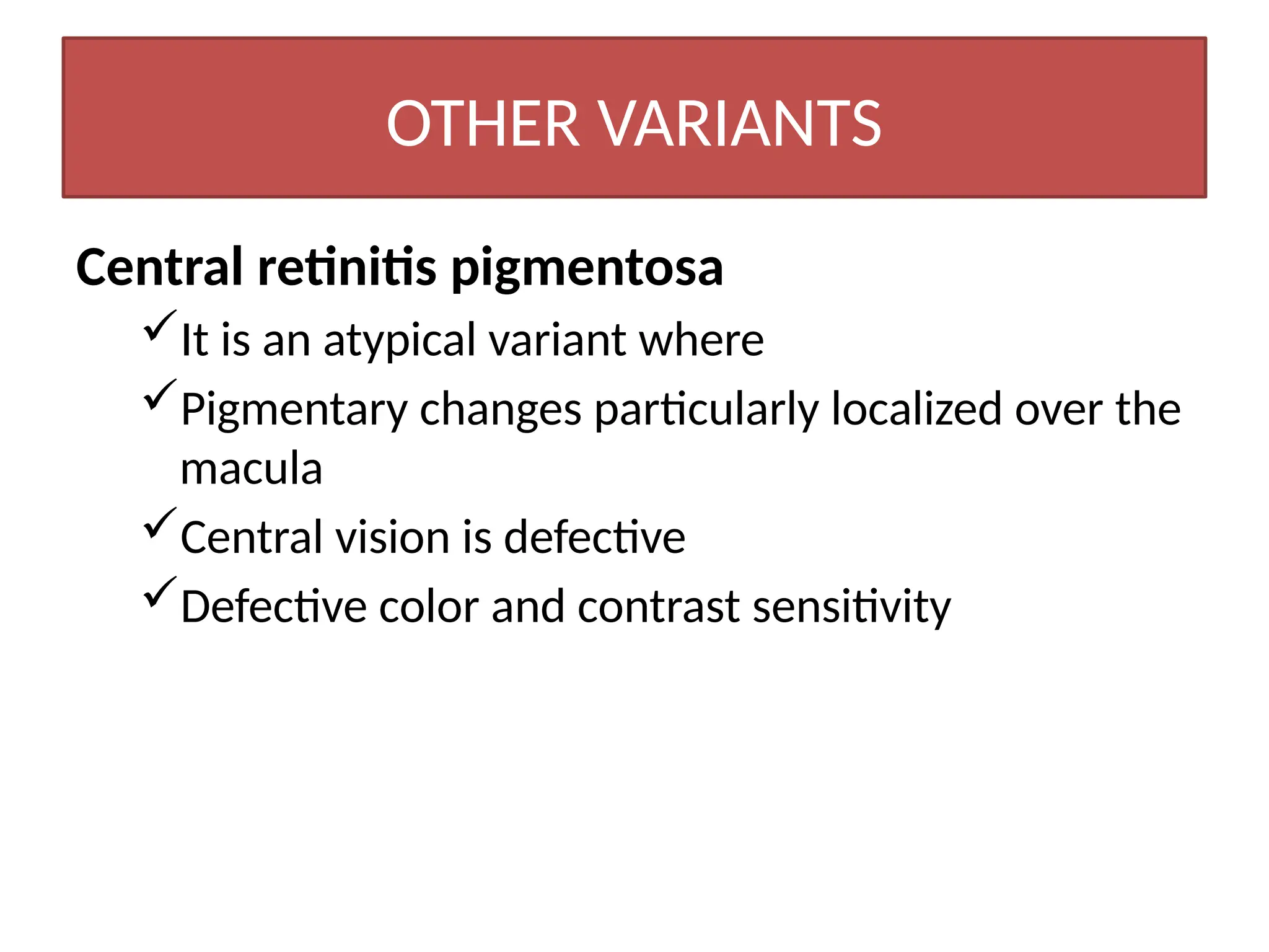 Retinitis pigmentosa and its allied diseases | PPTX