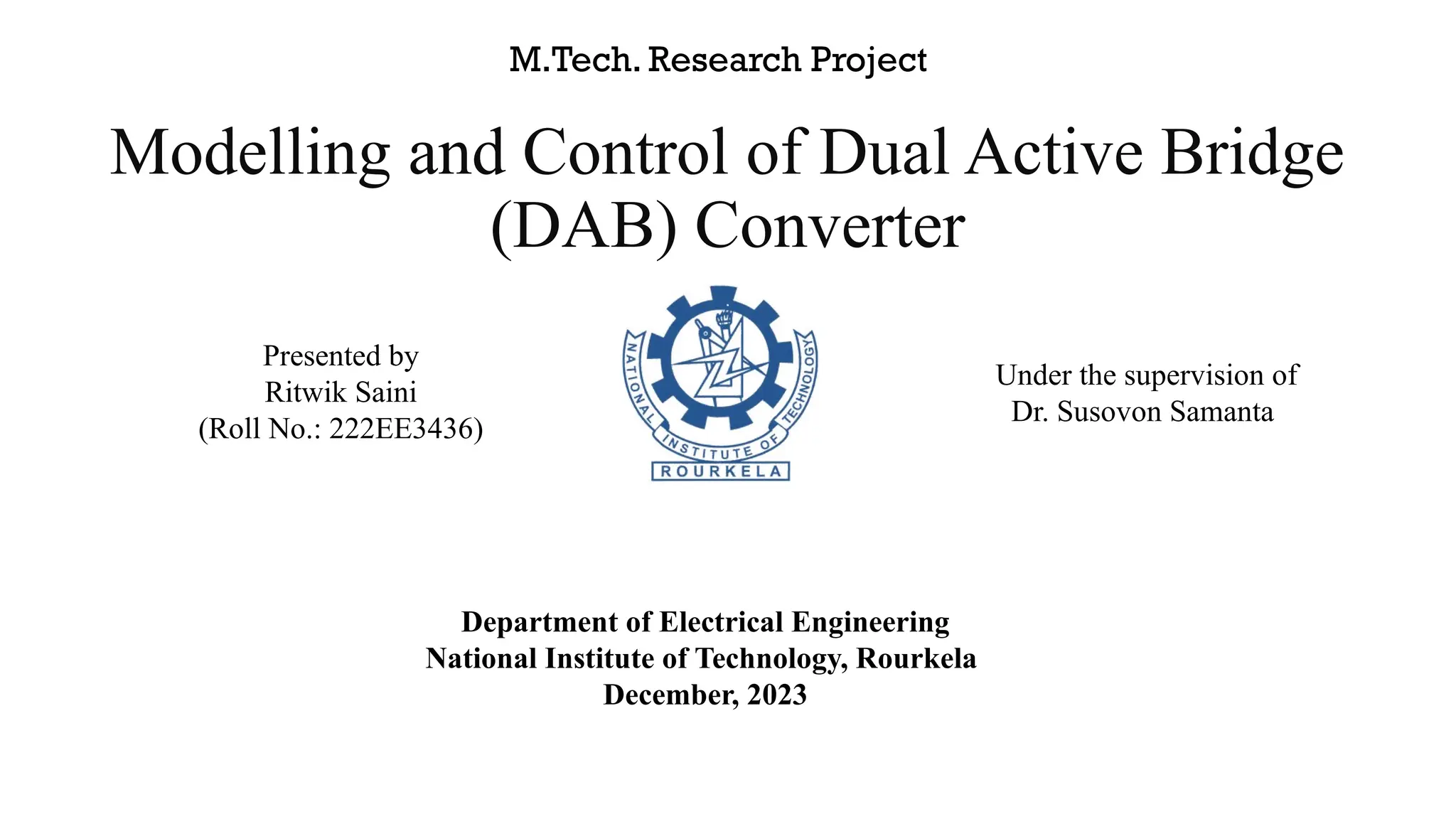 Dual Active Bridge Converter A Bidirectional Isolated Dc Dc Converter Pptx