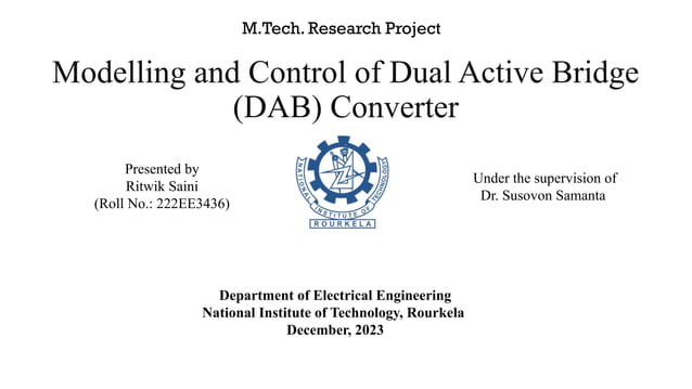 Dual Active Bridge Converter a Bidirectional Isolated DC DC Converter | PPTX