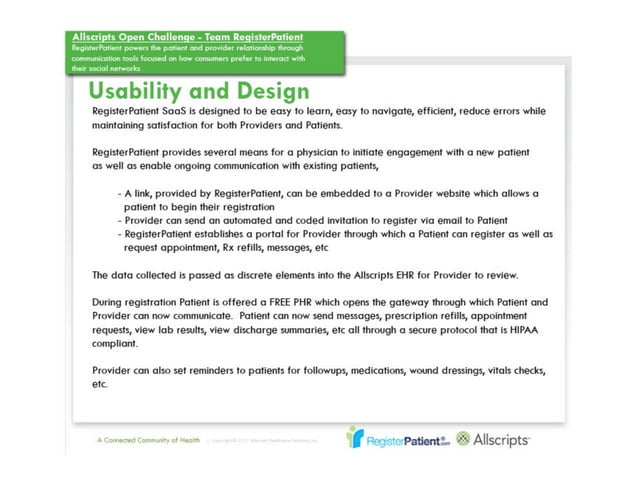 Rp allscripts-challenge | PPT