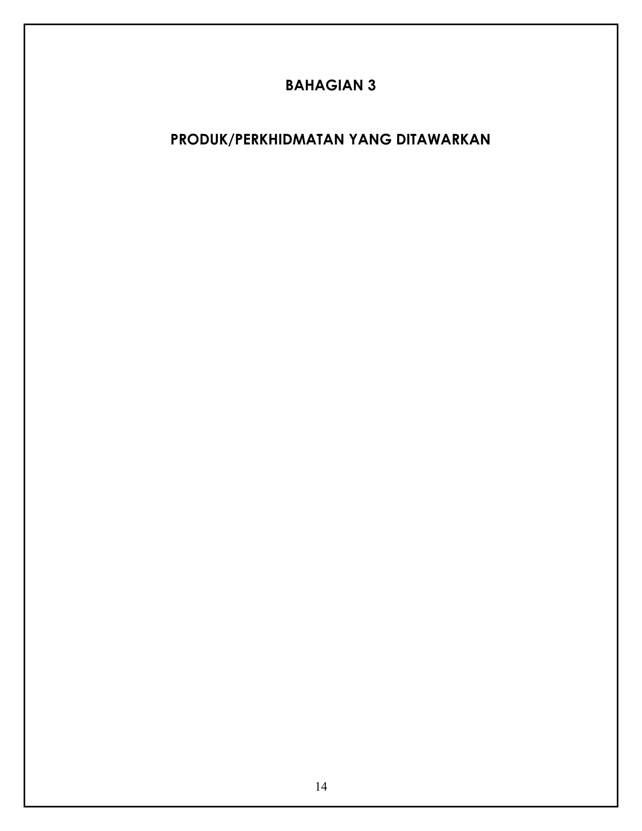 Format Rancangan Perniagaan (RP) | DOC