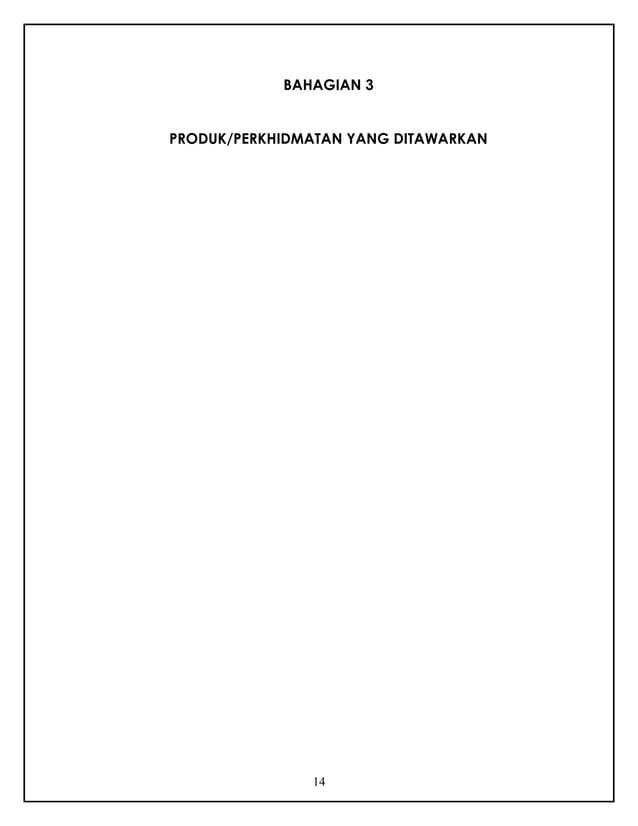 Format Rancangan Perniagaan (RP) | DOC