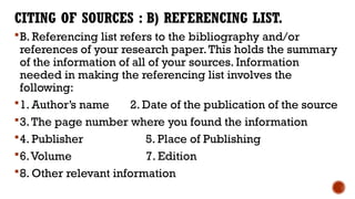 RESEARCH PROJECT (INQUIRIES, INVESTIGATION AND IMMERSIONS) | PPTX