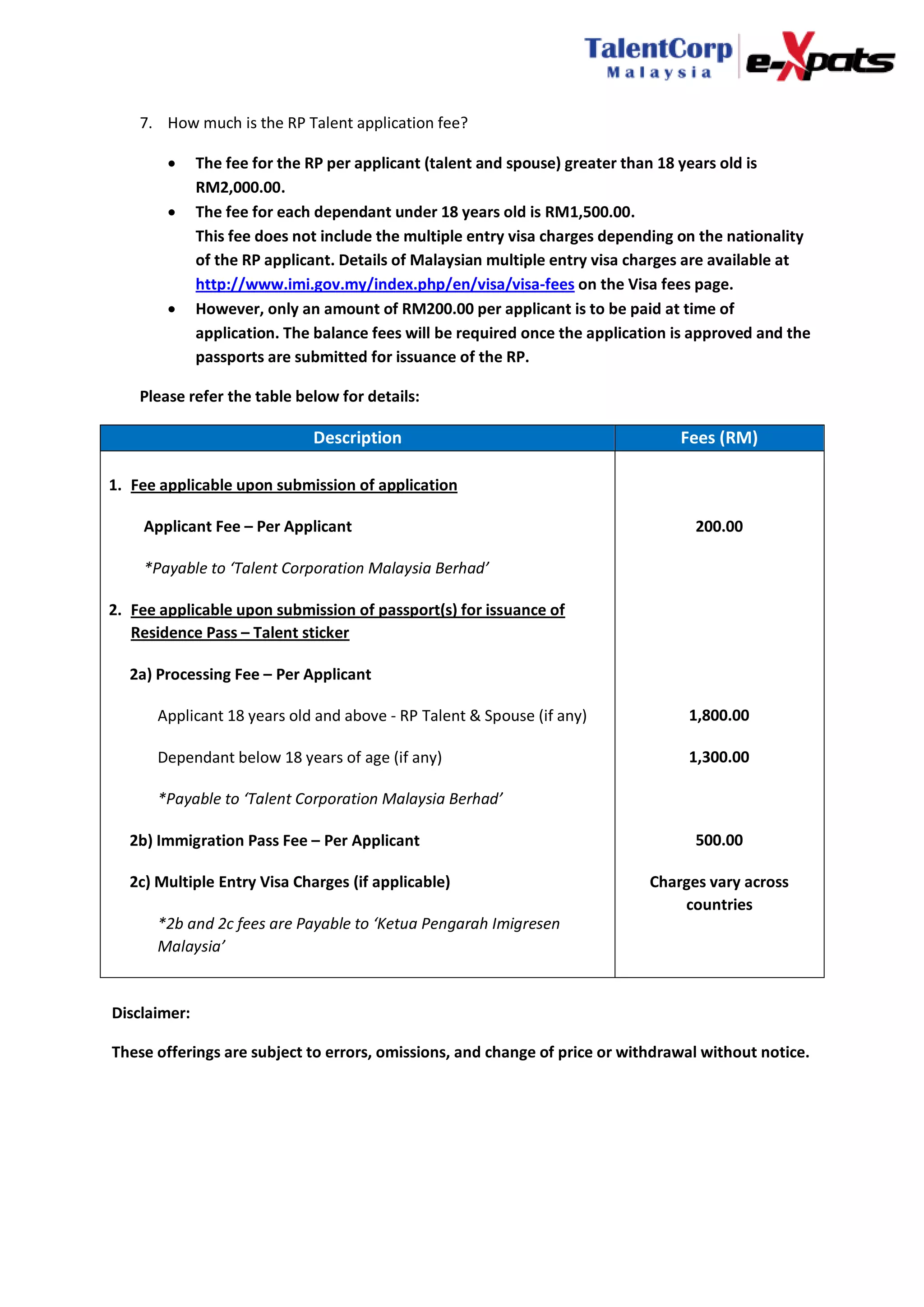 Rp talent faq en | PDF | Business | Business and Finance